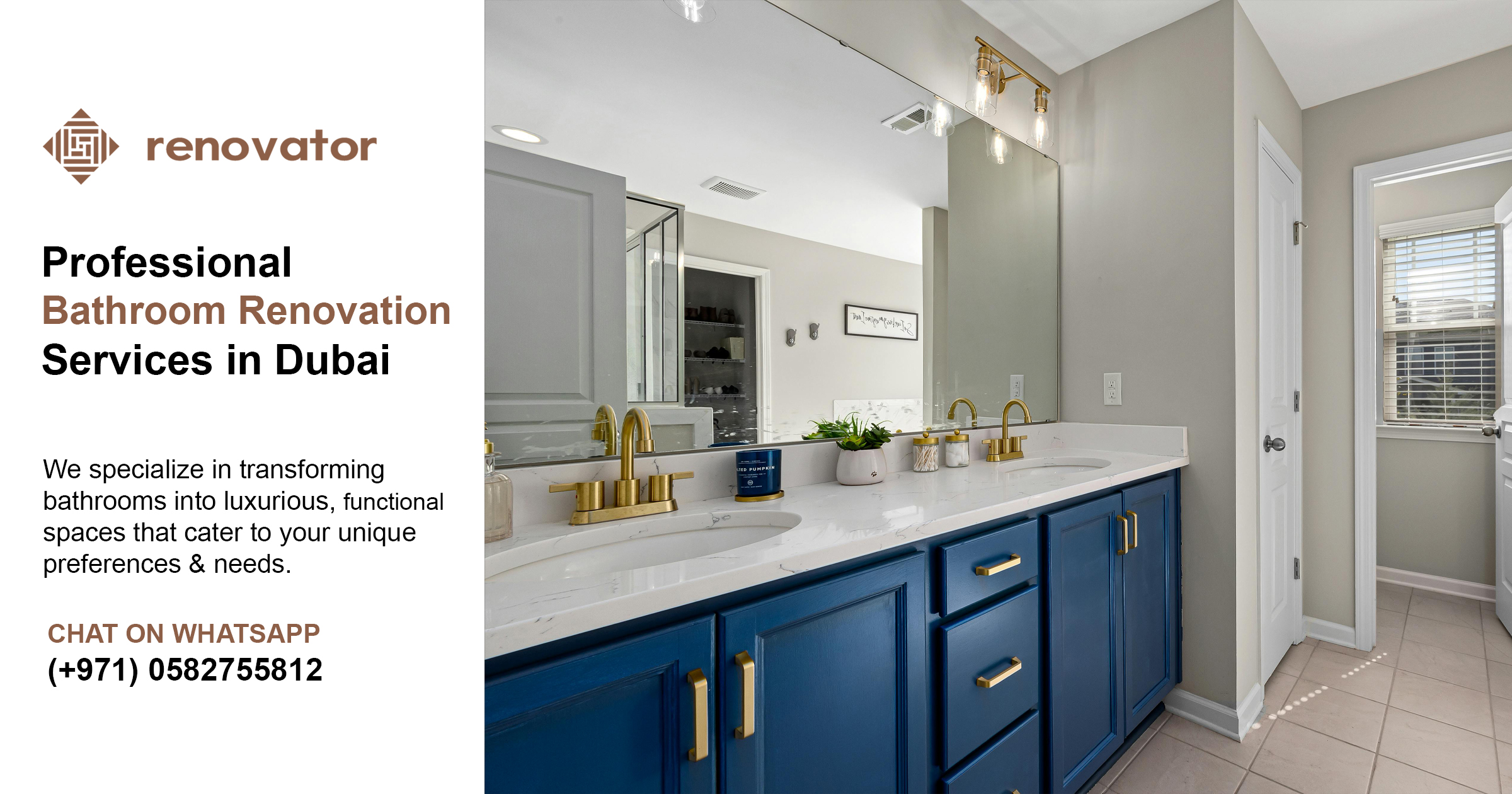 Professional Bathroom Renovation Services in Dubai | Renovator